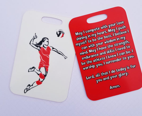 Volleyball prayer, volleyball player's prayer, volleyball Bag Tag, vol ...