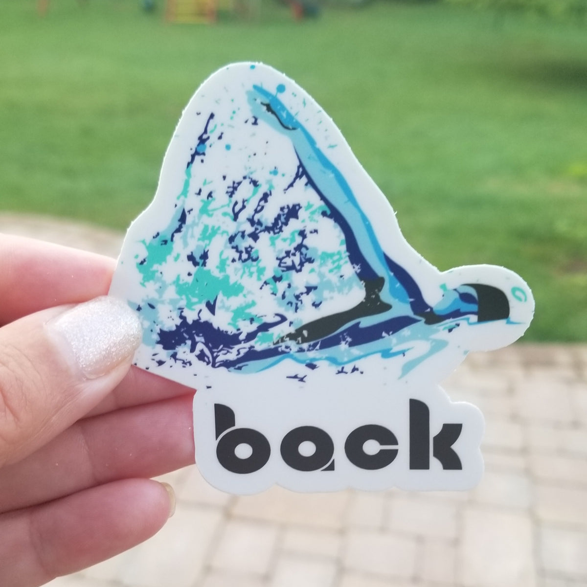 BACKSTROKE swim sticker, vinyl, waterproof – FlipTurnTags
