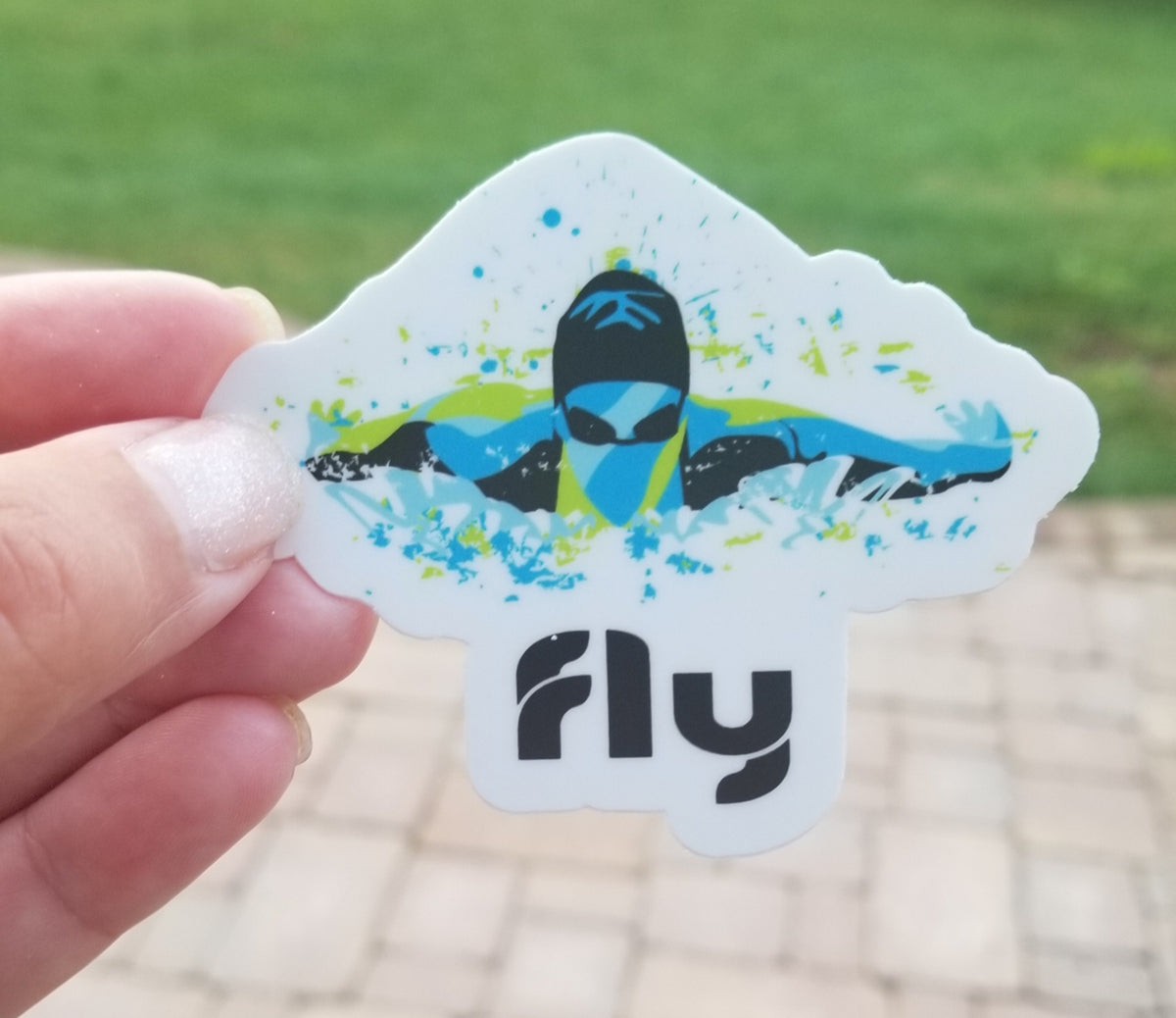BUTTERFLY swim sticker, vinyl, waterproof – FlipTurnTags