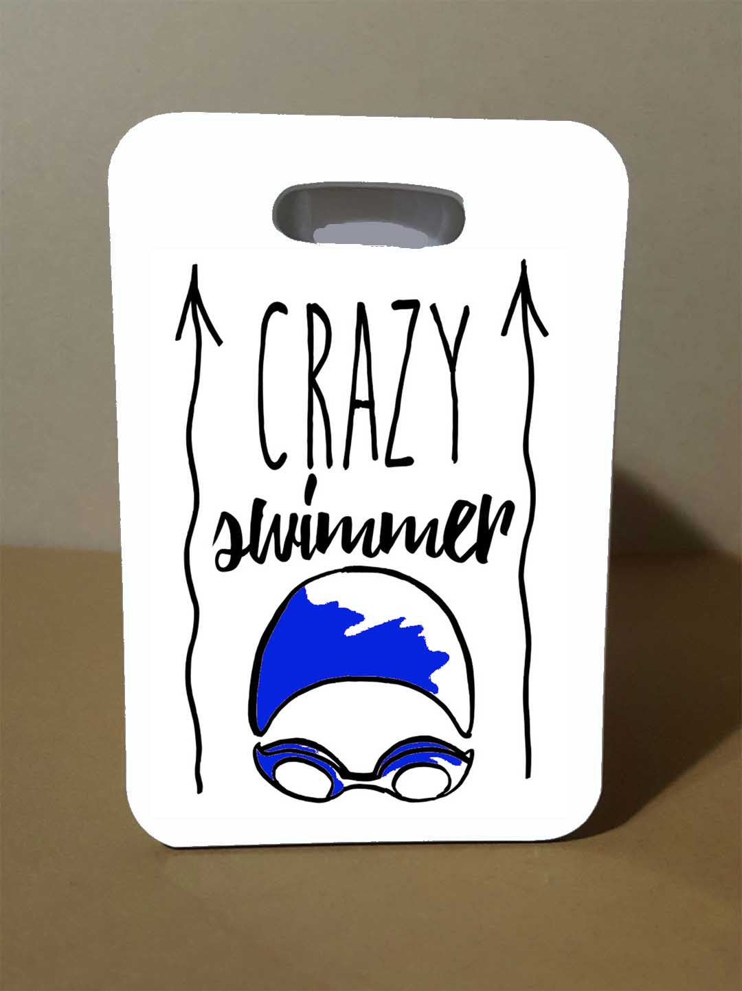 Swim Bag Tag, Crazy Swimmer, Custom Luggage Tag – FlipTurnTags