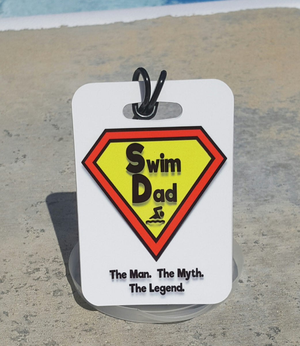 Swim Dad Bag Tag, Sport Bag Tag, Swim Team Bag Tag, Swim Party favor ...